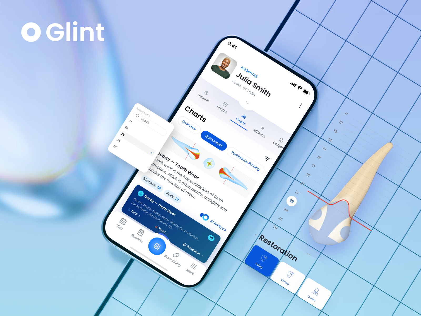 Glint Dental - Medical App UI by Lina Ghimp on Dribbble