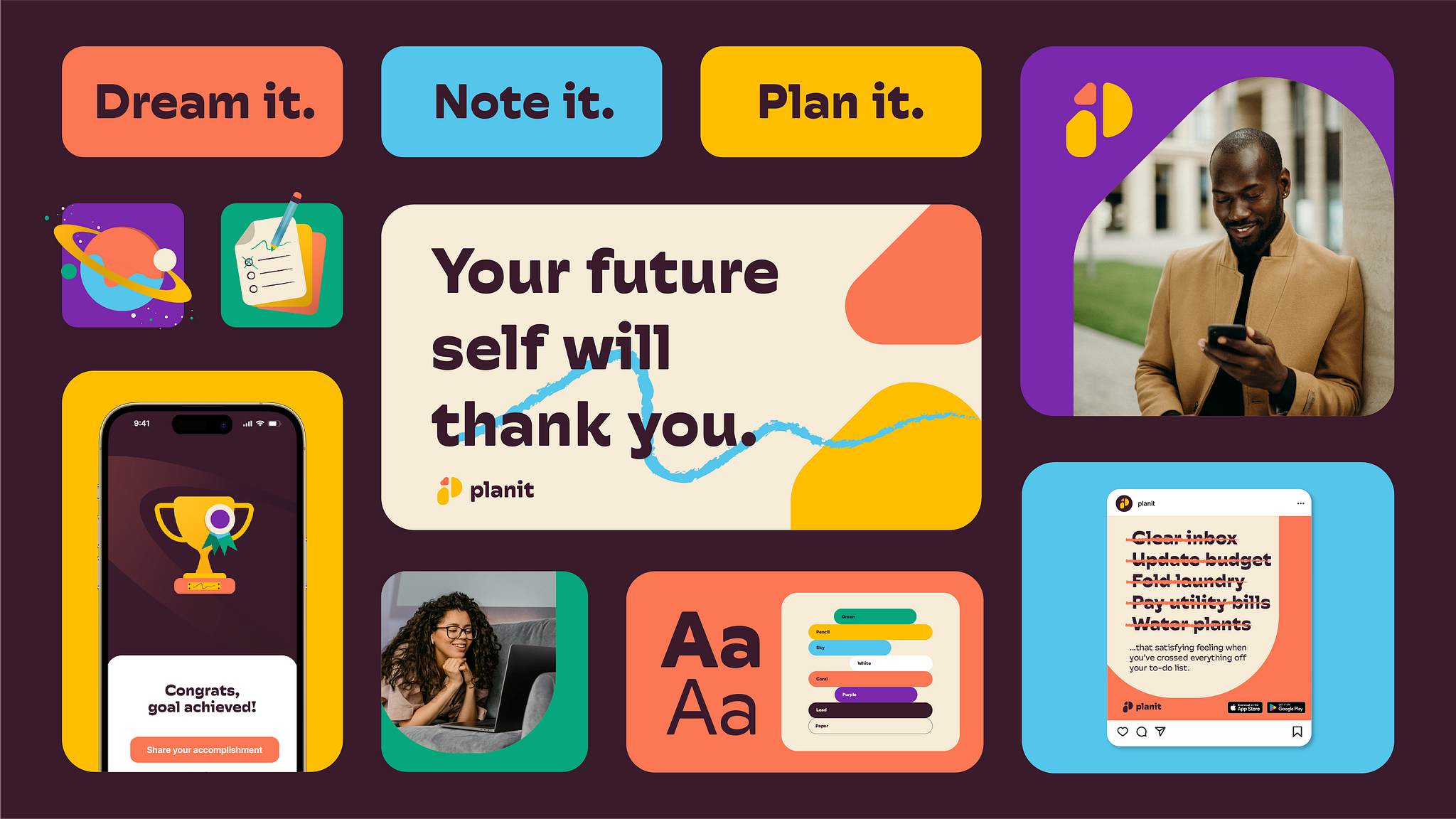 Planit - Brand Identity by Kaylee Reynolds on Dribbble