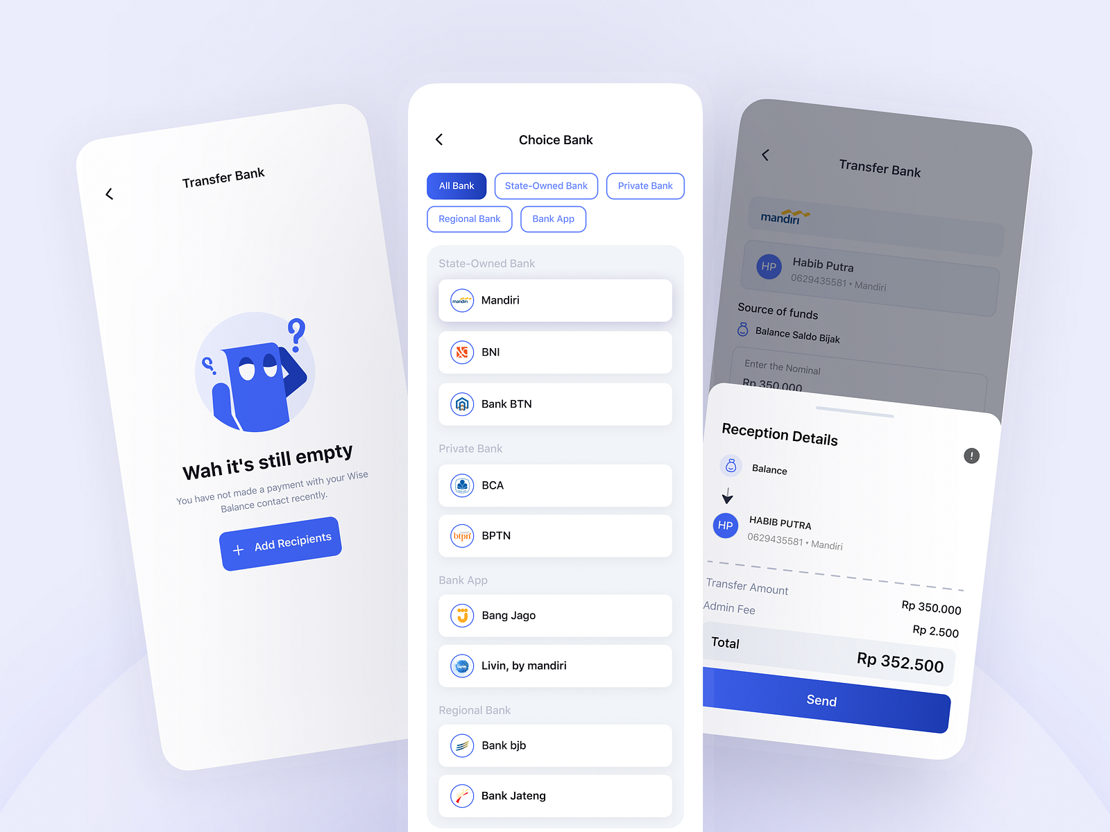 E-Wallet - Bank Transfer by Muhammad Alif Al Hakim on Dribbble