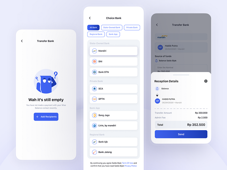 E-Wallet - Bank Transfer by Muhammad Alif Al Hakim on Dribbble