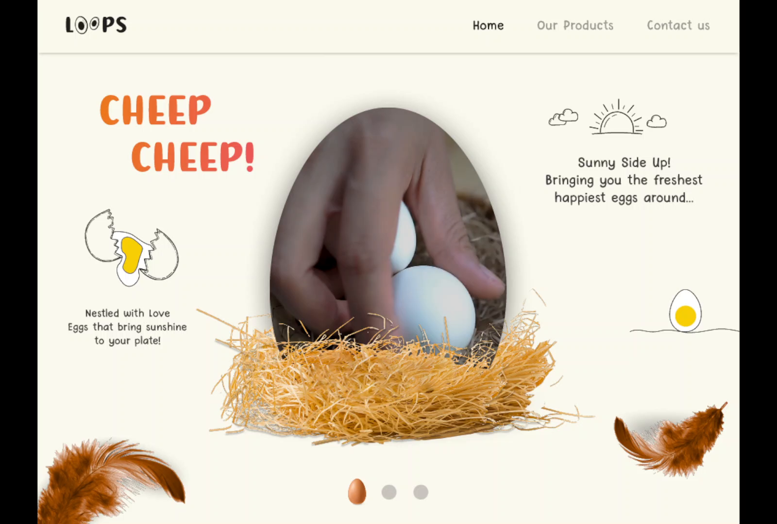 Farm-Fresh Egg Company Website Landing Page Design by Creatribe on Dribbble