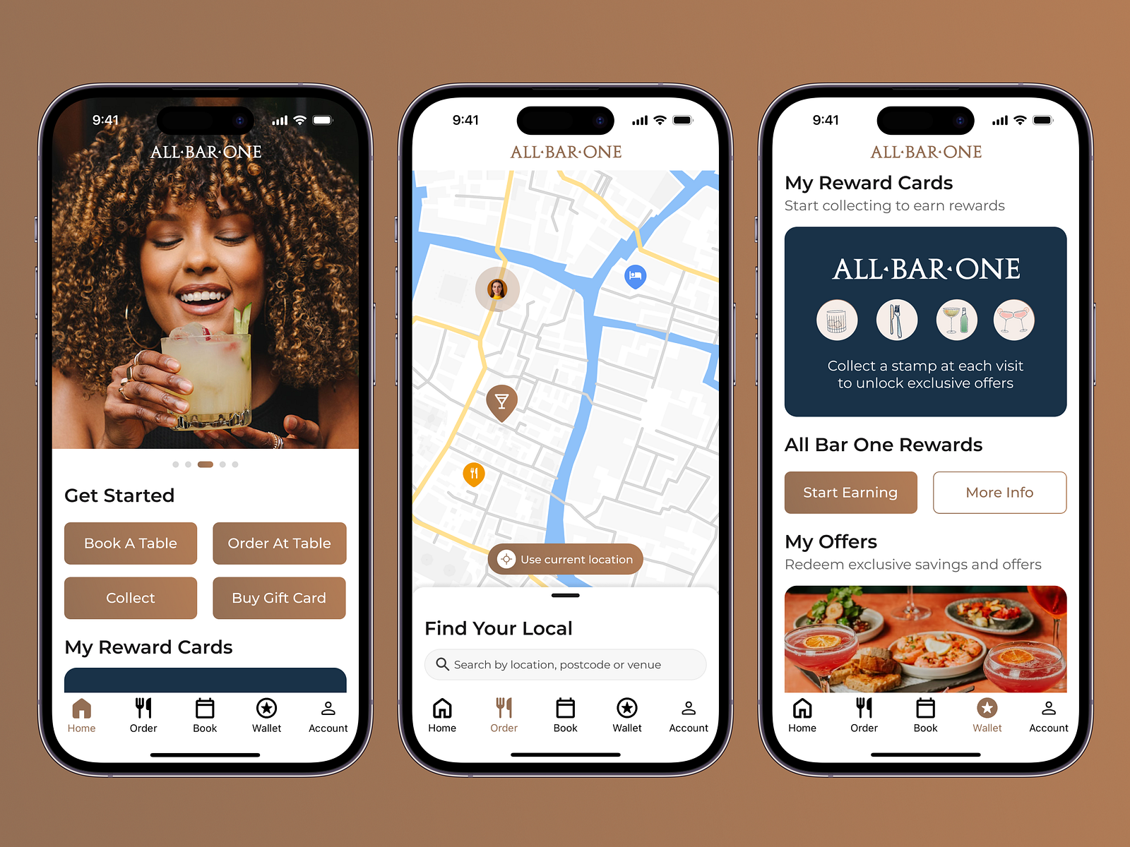 All Bar One Refresh - App Concept by David TJ Powell on Dribbble