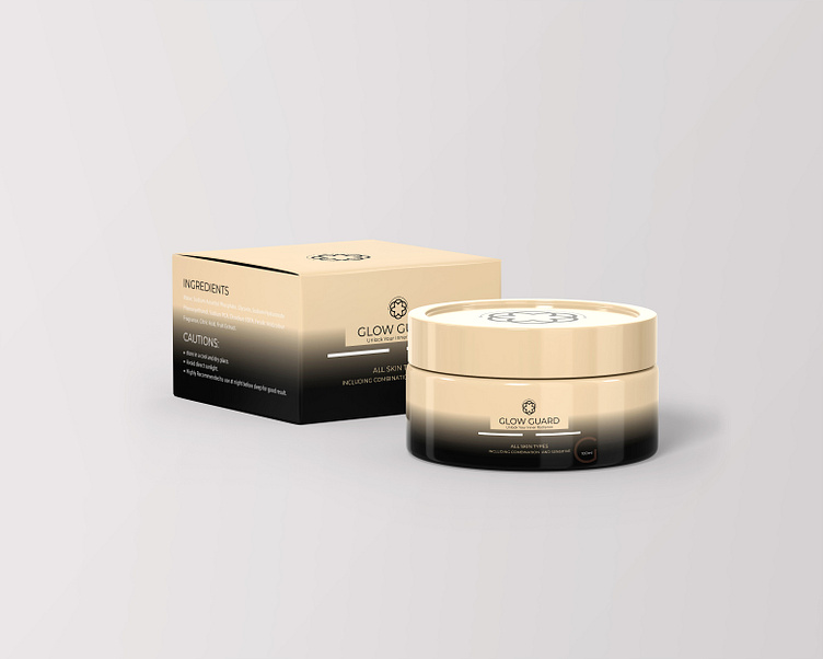 jar cream label & box design by Design Circle on Dribbble