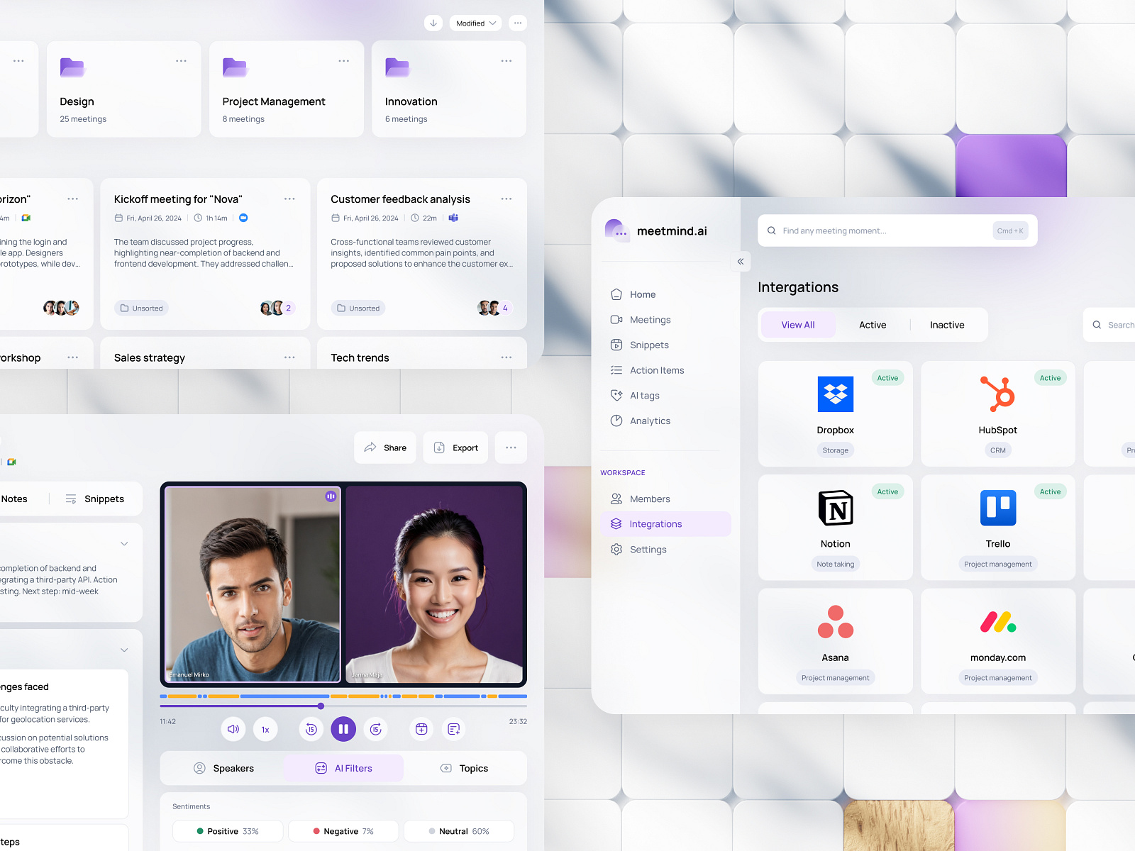 Case Study: AI Meeting Tool by tubik UX for tubik on Dribbble
