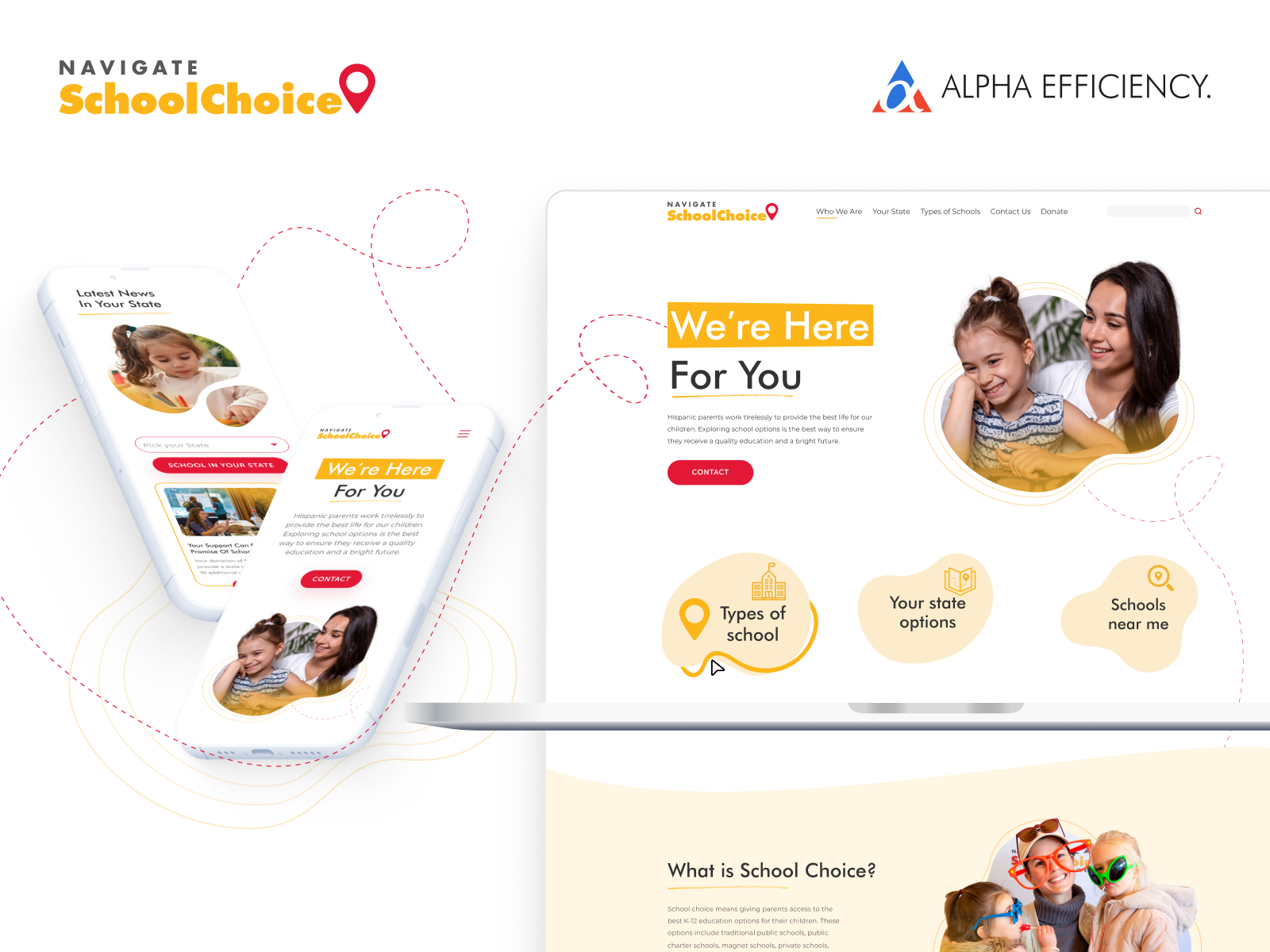 Navigate School Choice - Website Design by Alpha Efficiency on Dribbble