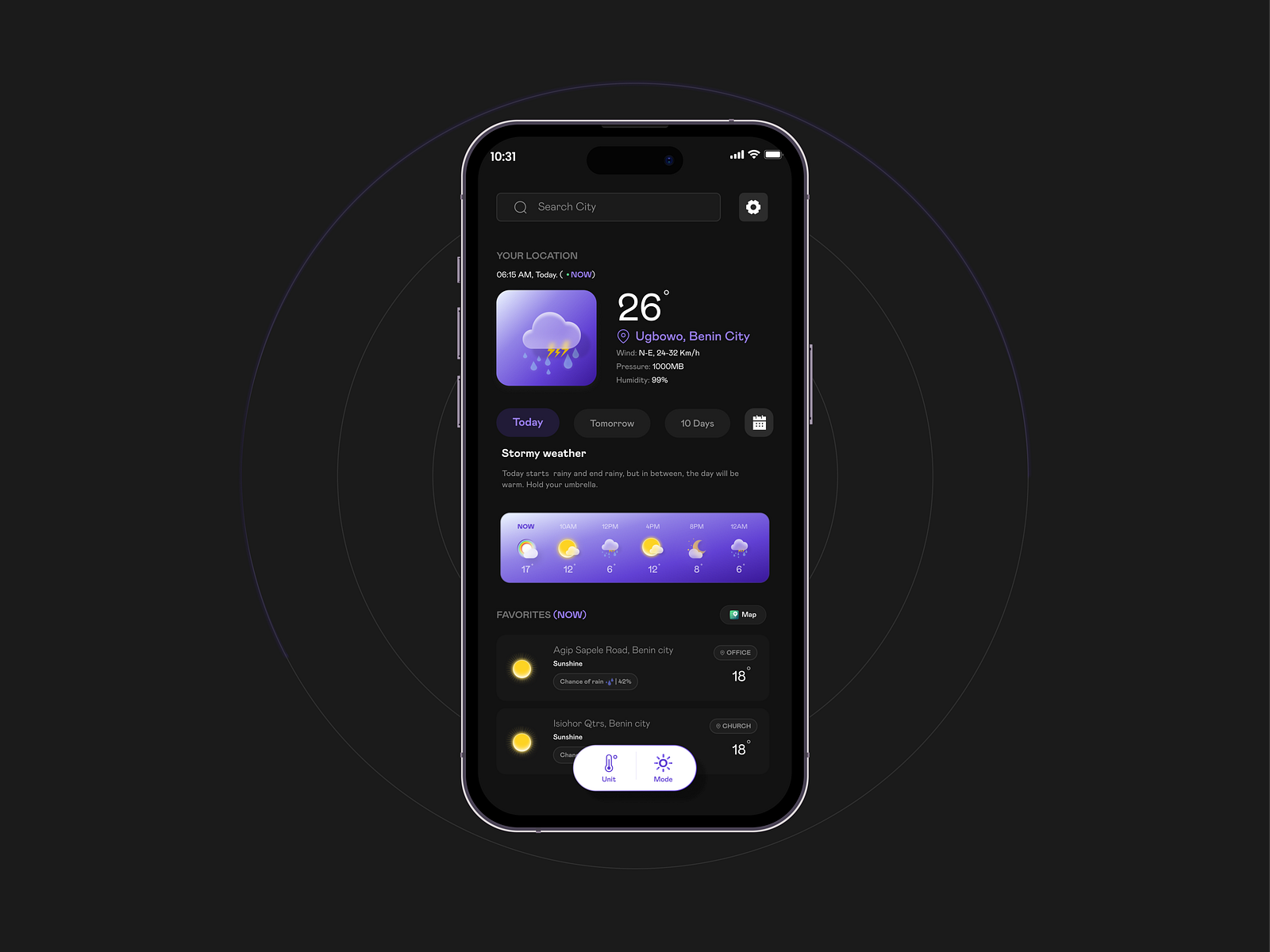 Weather App UI Design Homepage by Emmanuel Akunne on Dribbble