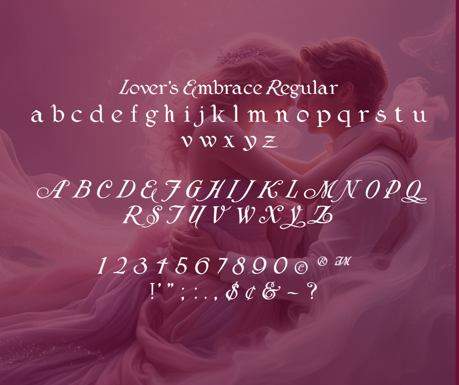 Lover's Embrace Font Family by Julia "Jules" Duquette on Dribbble