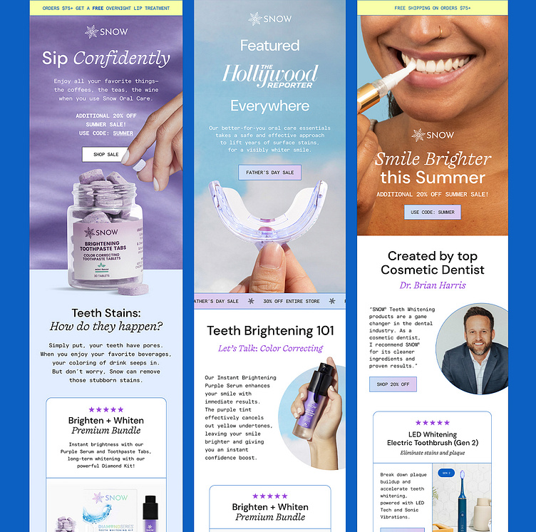 SNOW Email Design by Anna Mabagos on Dribbble