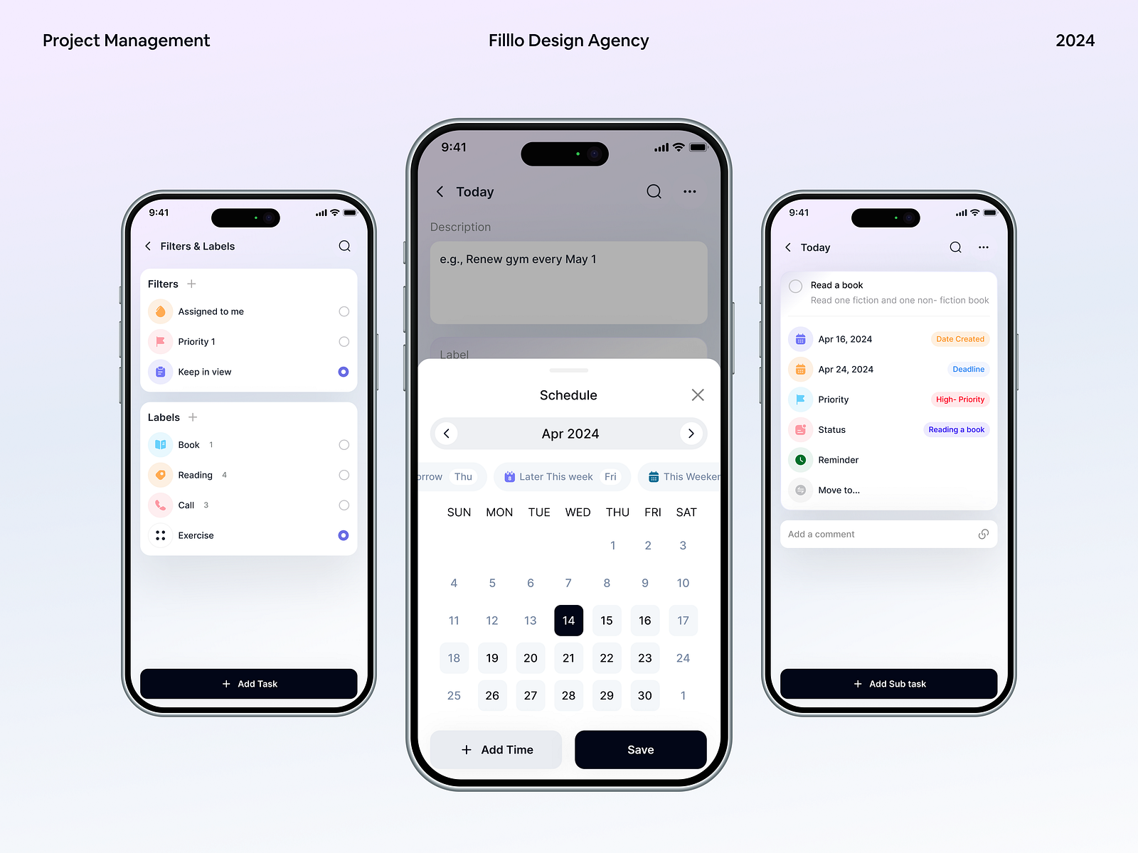 Project Management - Schedule page by Filllo Design Agency on Dribbble