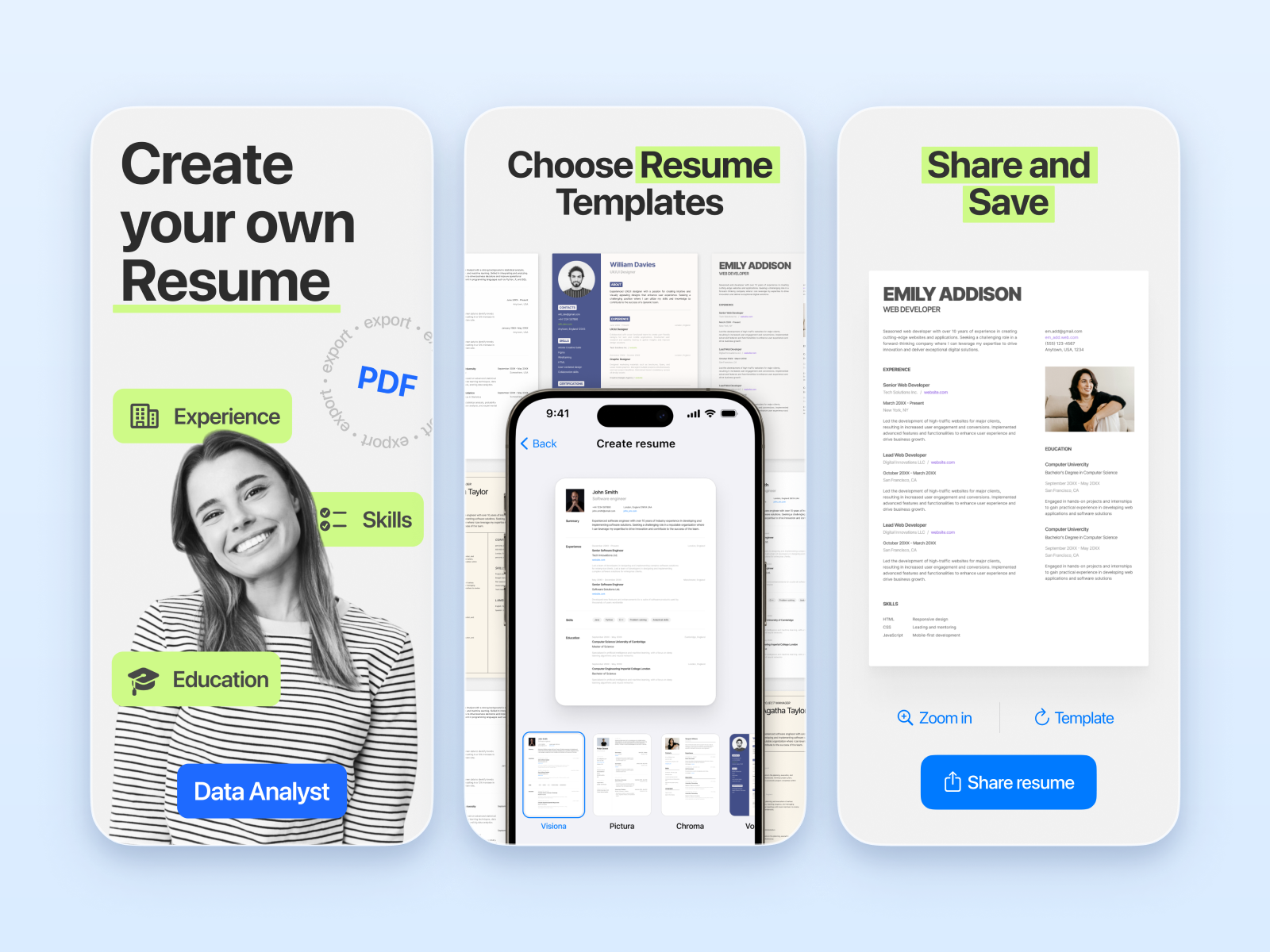 Screenshot for CV Builder App by Aleksandra for The Shortcut Squad on ...