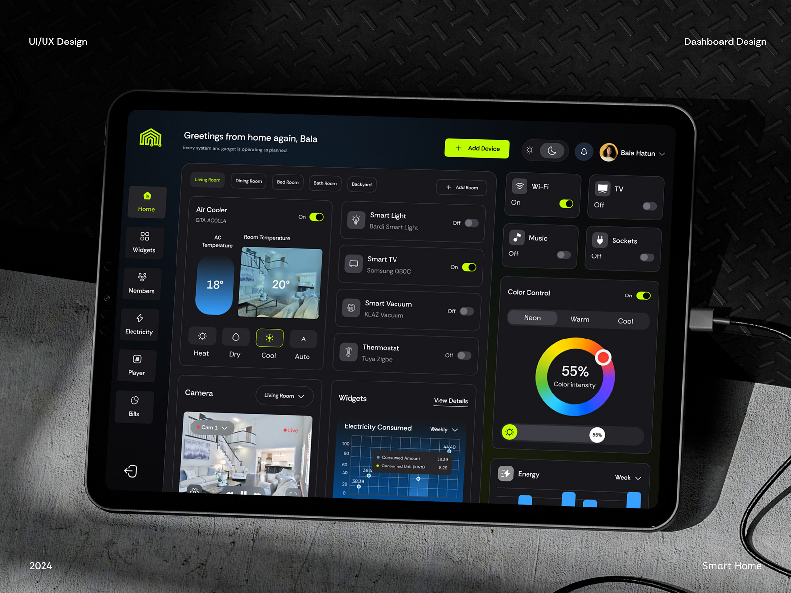 Smart Home Dashboard UI Design by Opedia Studio on Dribbble