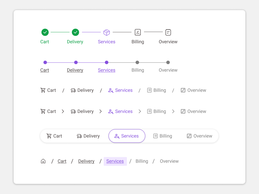 Breadcrumbs - UI by Hasheem on Dribbble