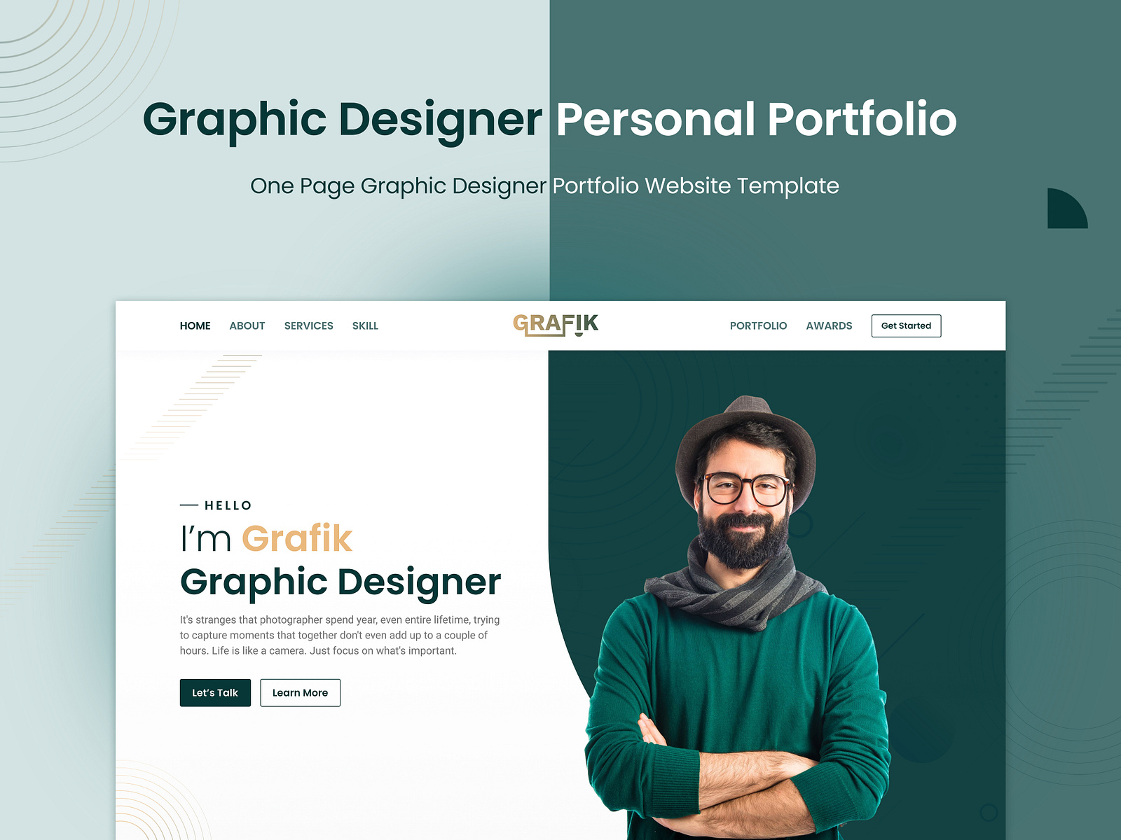 GRAFIK V2 – Graphic Designer Portfolio Website Template by Mahmudul ...