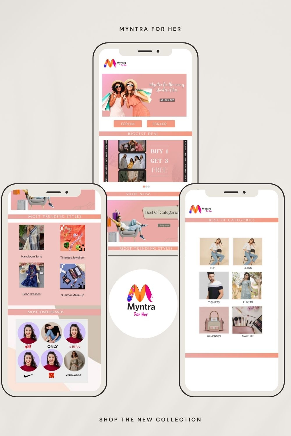 Myntra for her. by Anushka Priya on Dribbble