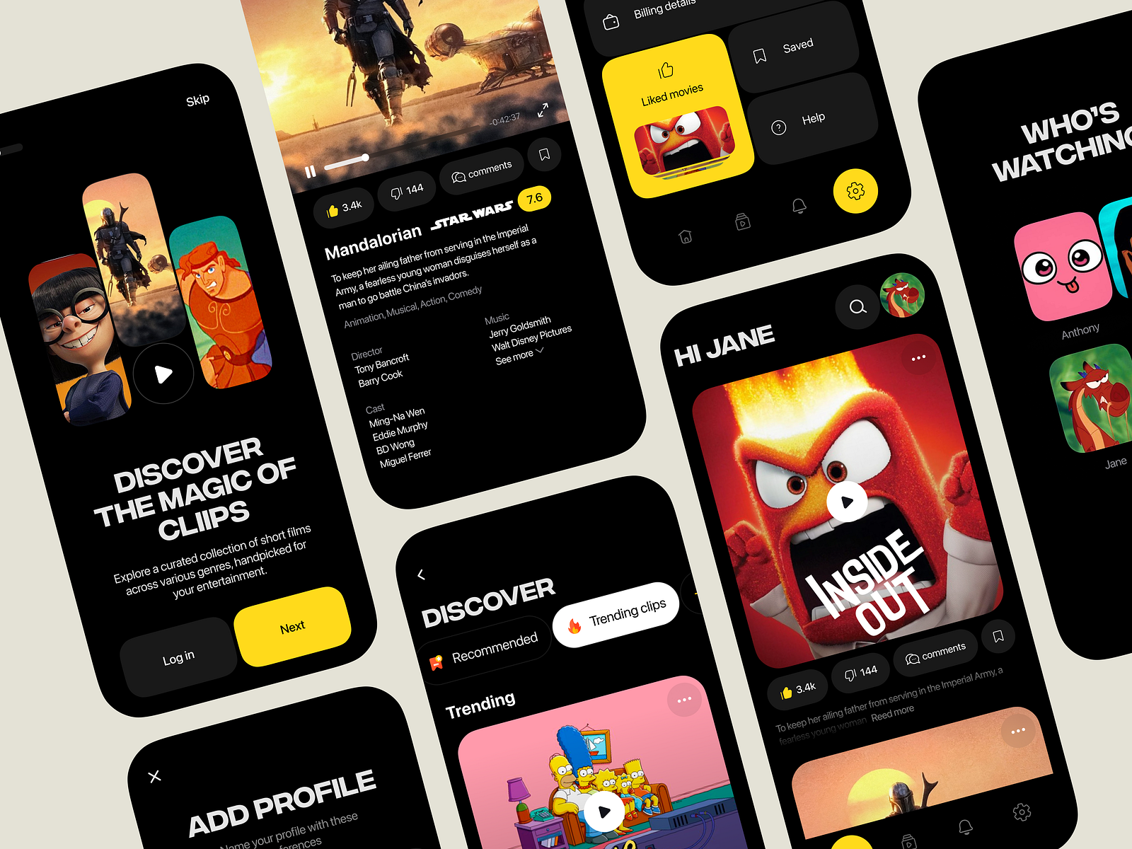 Short Movie Clips - Mobile App UI by Asad Akbar on Dribbble
