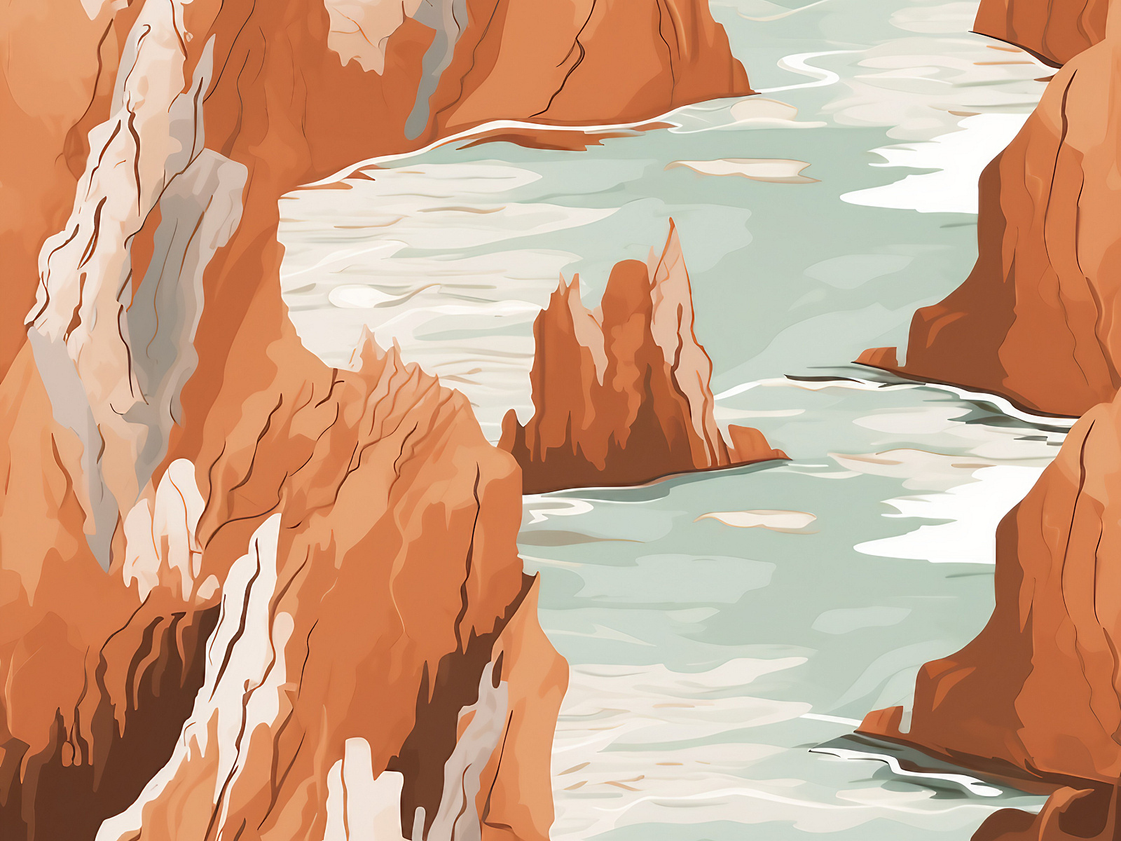 Infinite Coastline - Seamless Digital Paper by Studio 2315 on Dribbble