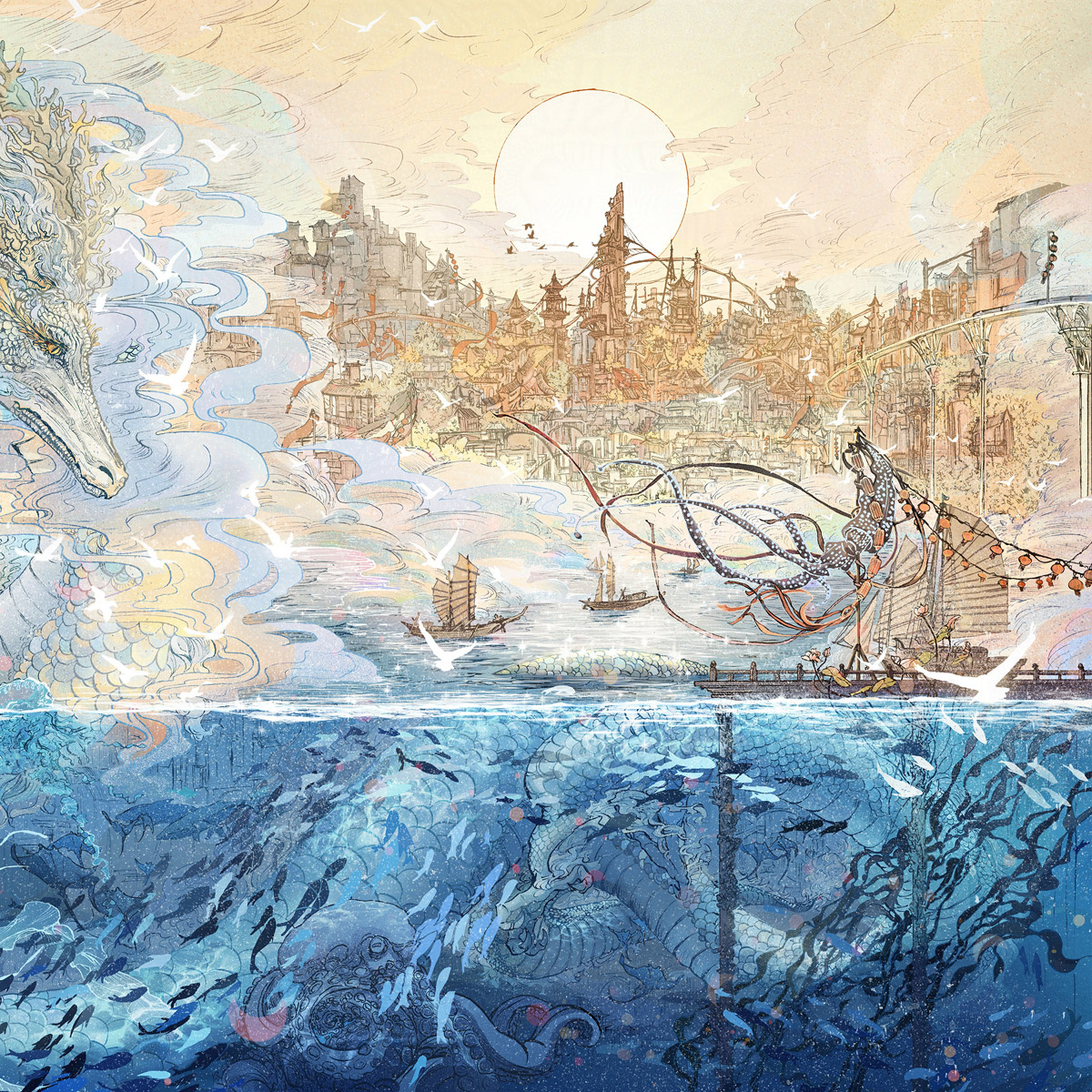 Danlin Zhang - Fathomfolk cover art by IllustrationZone on Dribbble