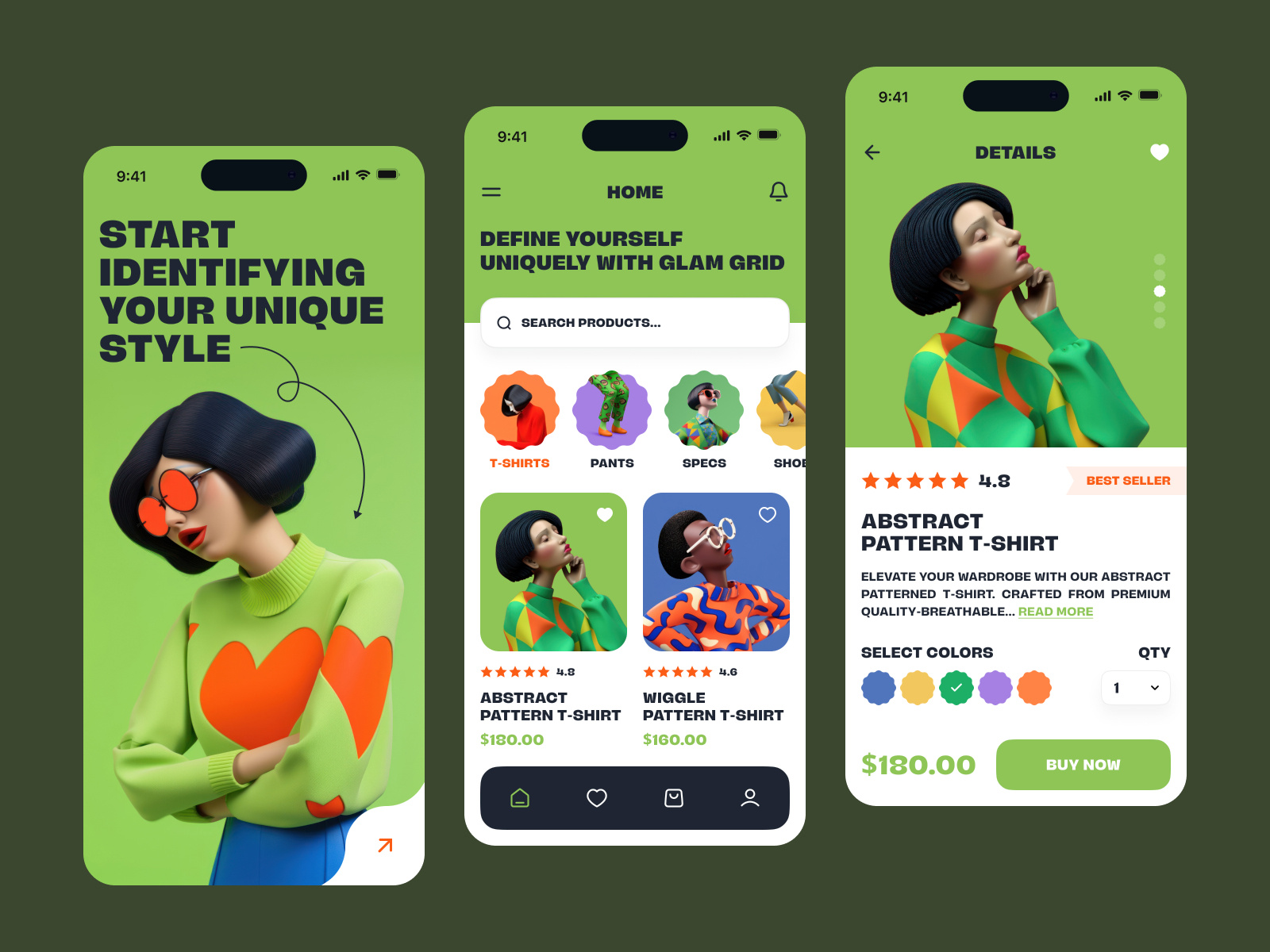 Glam Grid Fashion App UI Design by uiux.ashish on Dribbble