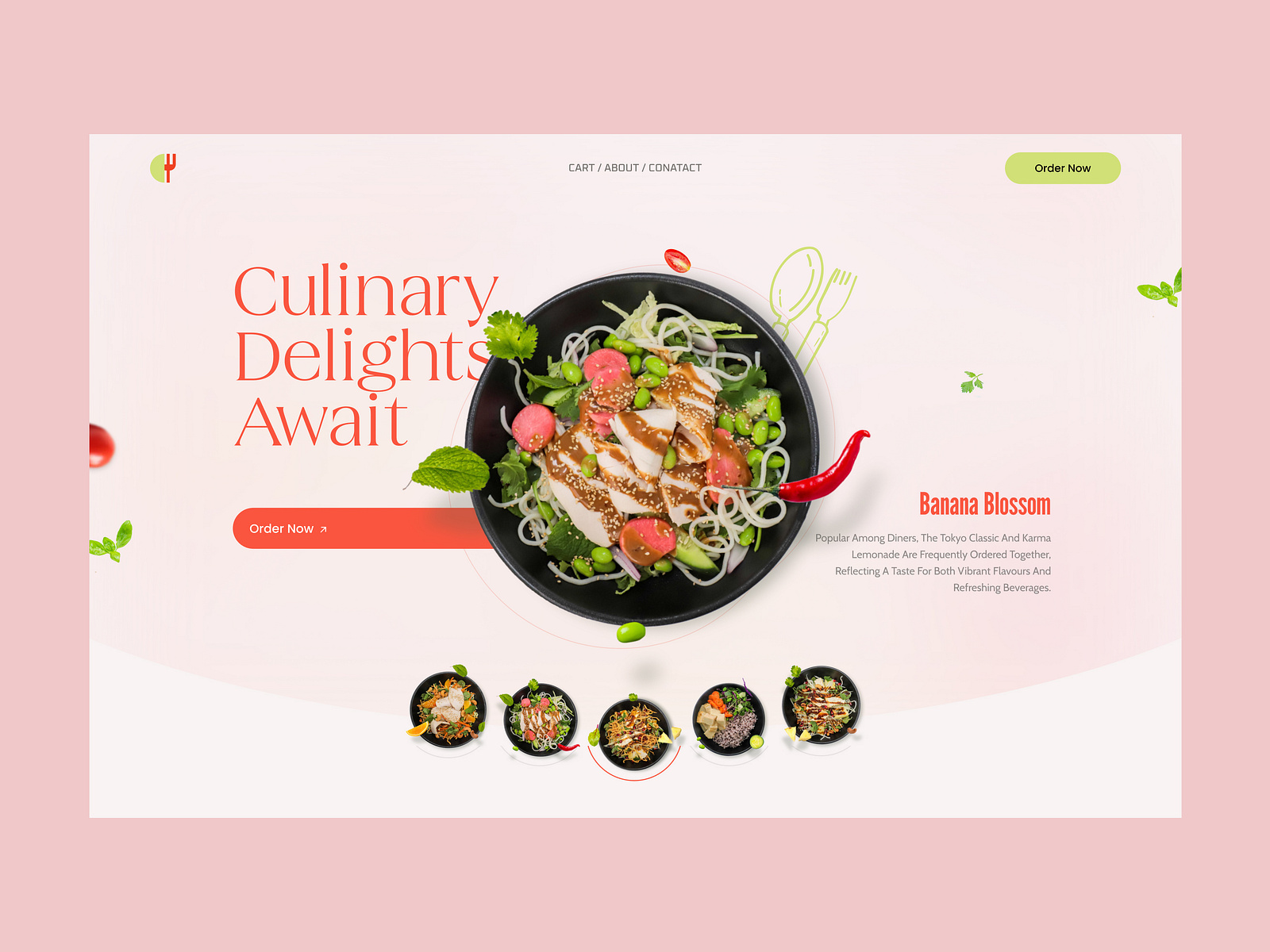 Food/Restaurant Landing Page Design in Figma by Ali hassan bilawal on ...