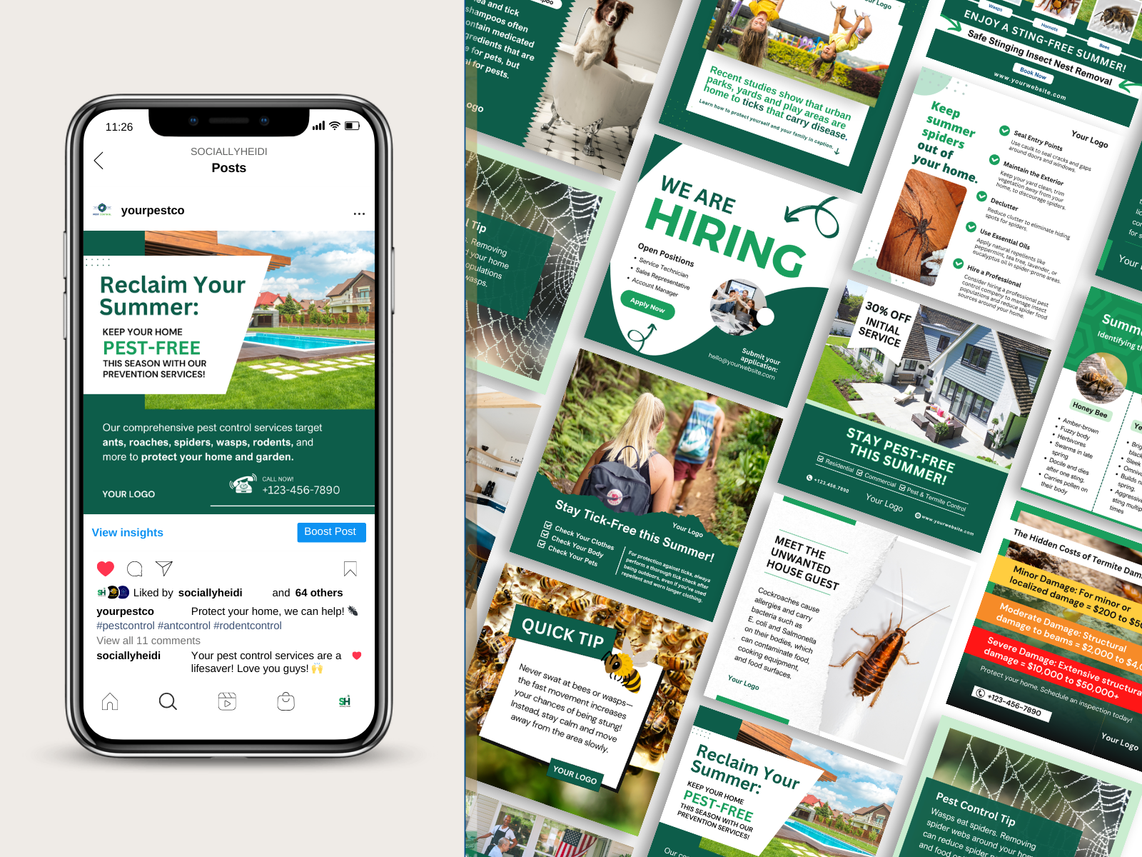 Green Social Media Post designs, themes, templates and downloadable ...