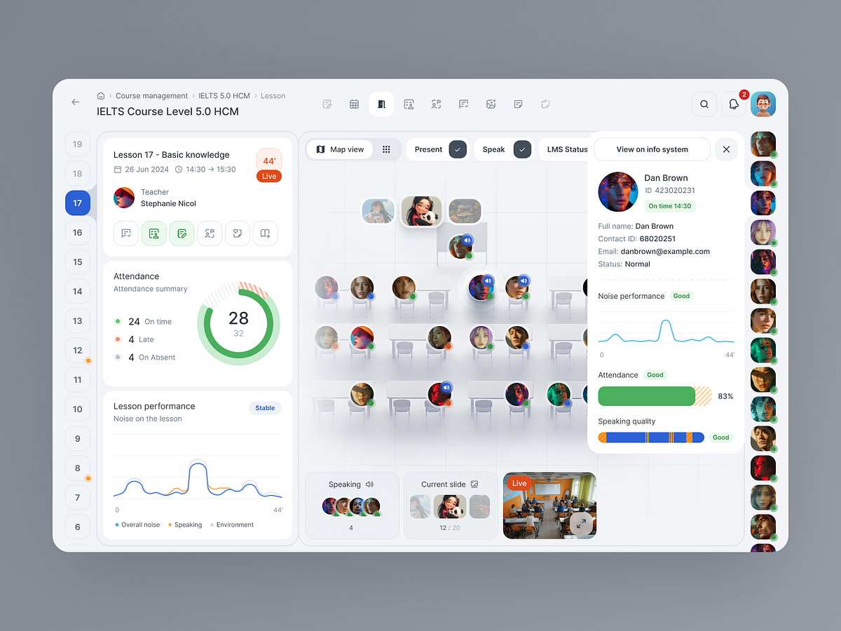 Teaching LMS - Classroom Management Dashboard by Khoa. JAK on Dribbble