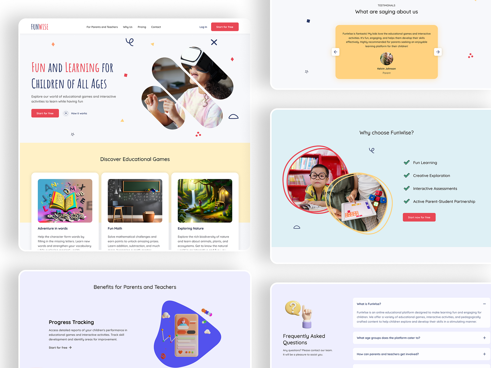 FunWise - Landing Page Design by Thomas Tarnowski on Dribbble