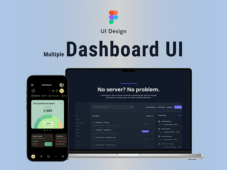 Multiple Dashboard UI by Chuks Omeifeukwu on Dribbble
