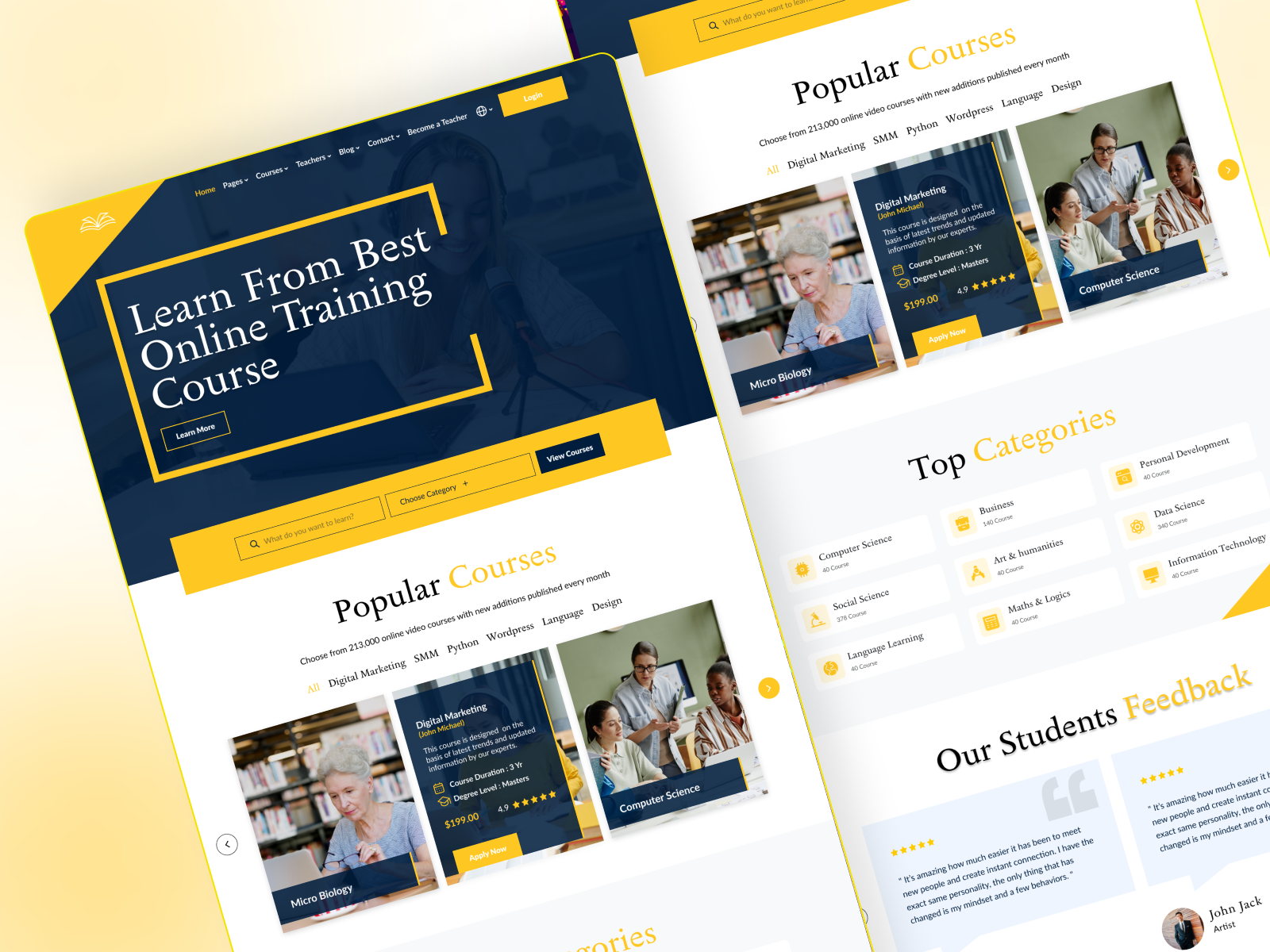 E-Learning Website Design by Design fantacy on Dribbble E-Learning Website Design by Design fantacy on Dribbble