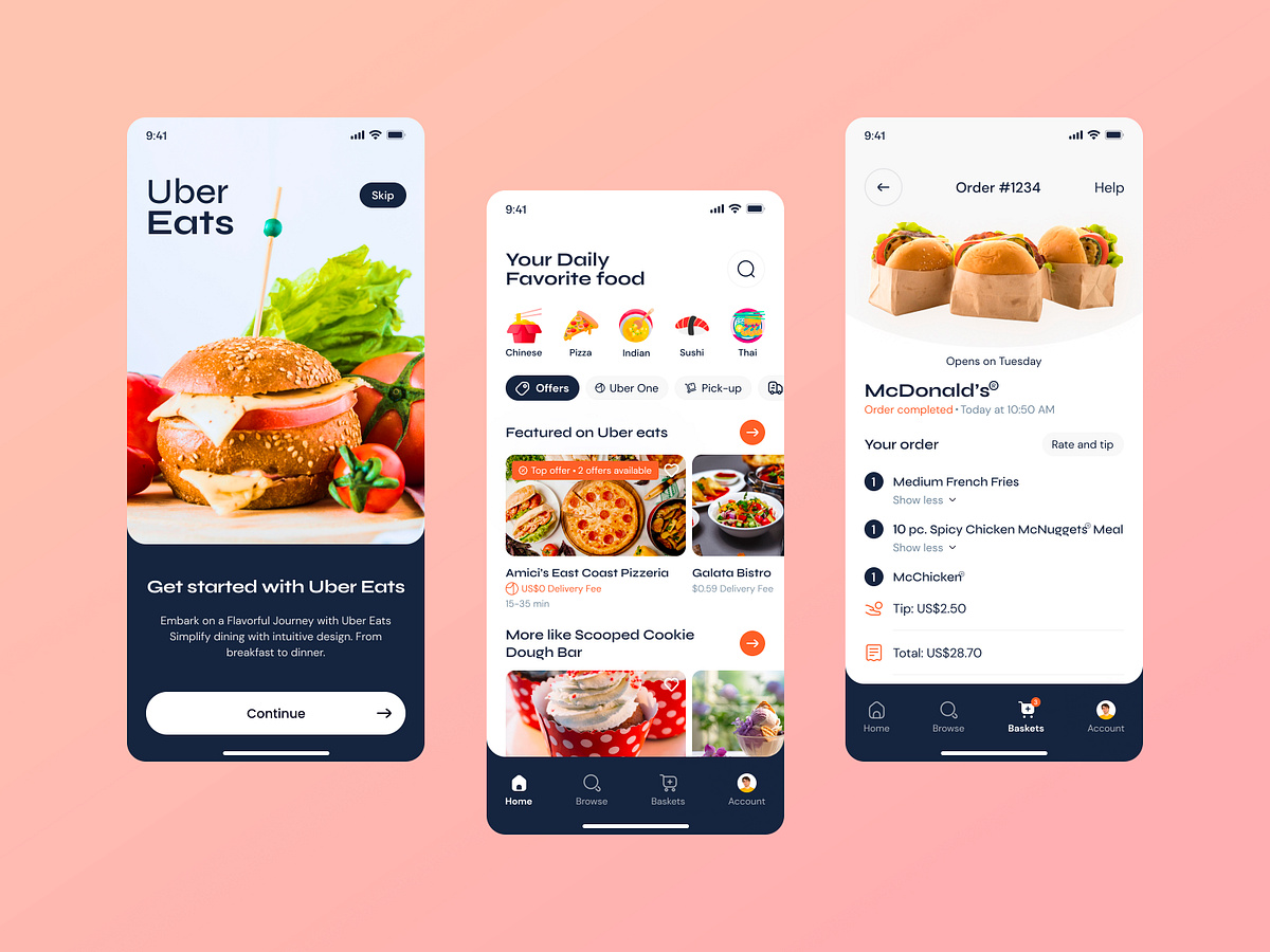 UberEats - Food delivery mobile application UI/UX design by ABU HASAN ...