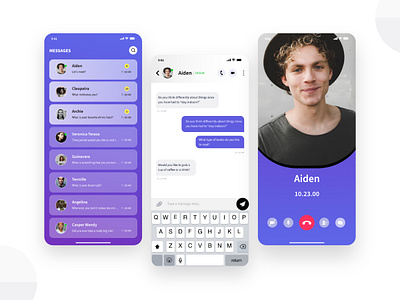 Mobile Message app Design by Karthick Muniraj on Dribbble