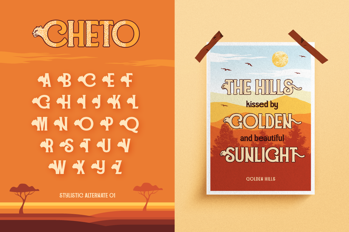 Cheto - Cheetah Print Font by Eric Kurniawan on Dribbble