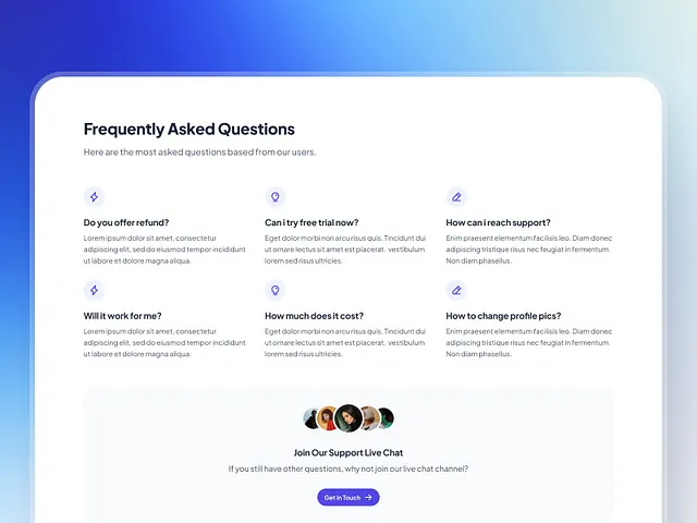 Browse thousands of Faq UI images for design inspiration | Dribbble