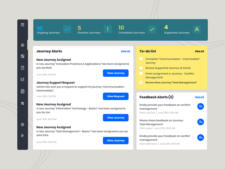 Learning Management Dashboard by Swathi Kirthyvasan for IndexStudio Pvt Ltd on Dribbble