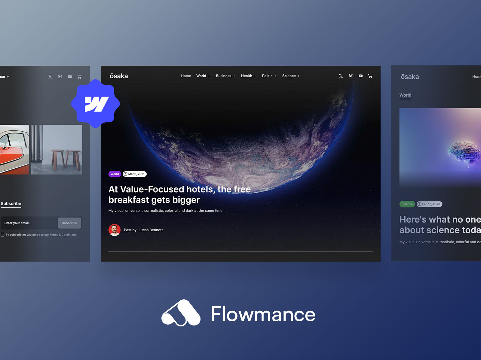 🌟 Introducing Osaka – The Versatile Blog Webflow Template! 🌟 by Flowmance on Dribbble