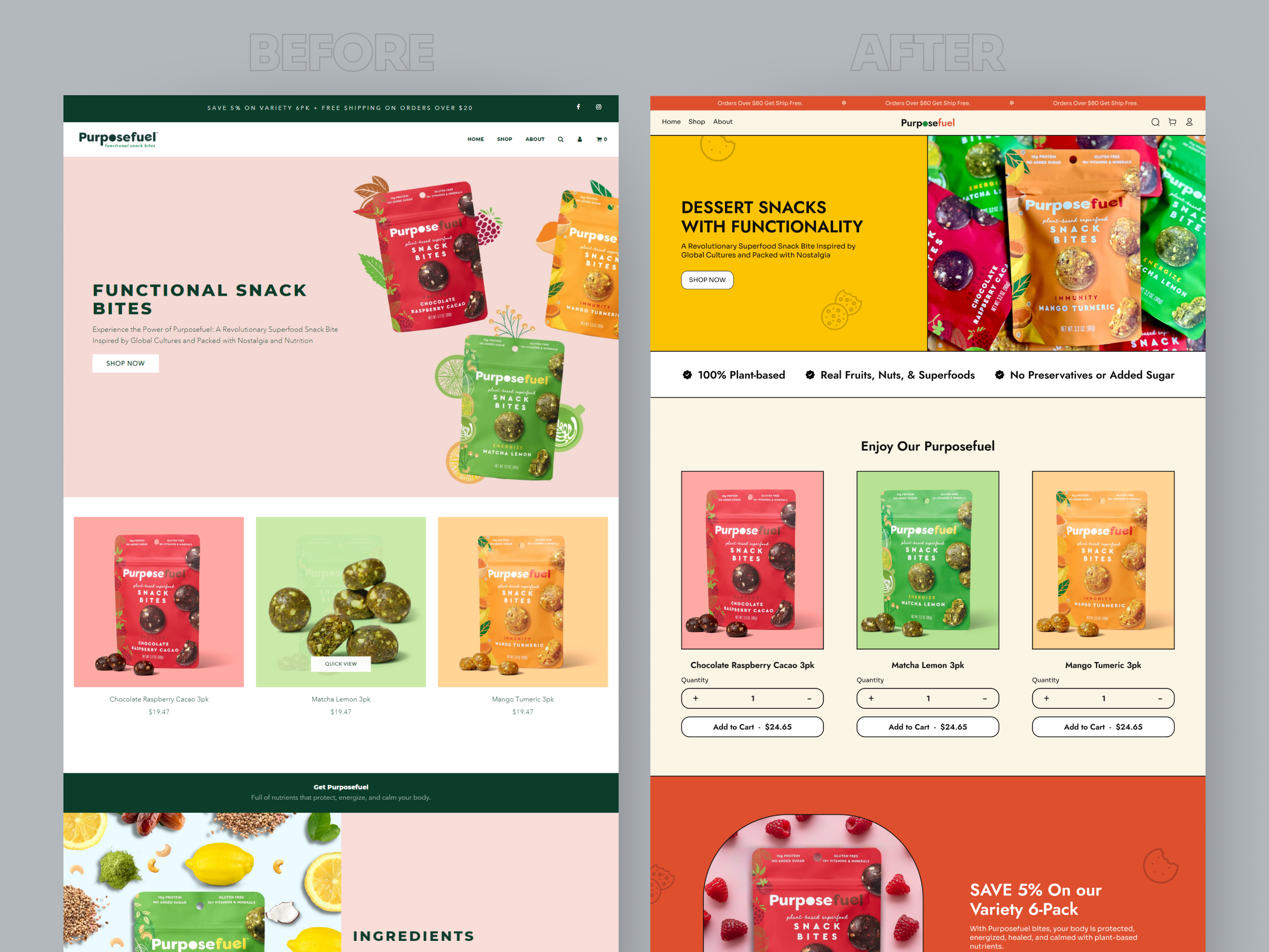 Superfood Snack Ecommerce Web Design by Saleh Ahmed on Dribbble
