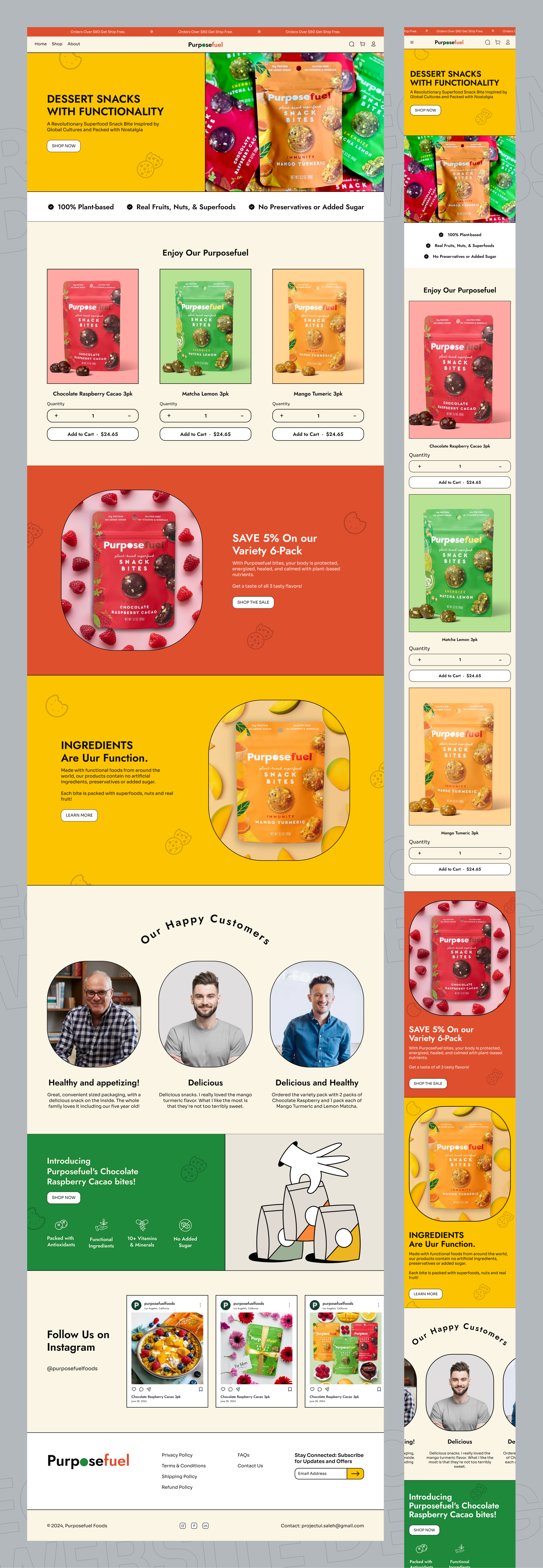 Superfood Snack Ecommerce Web Design by Saleh Ahmed on Dribbble