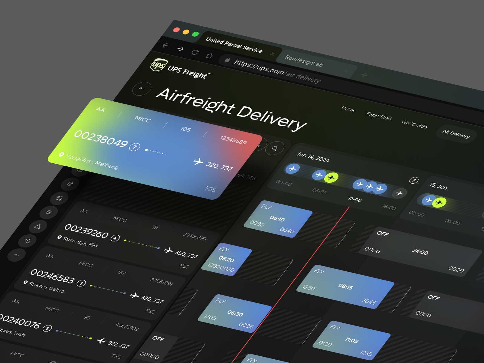 UPS Platform - Airfreight Delivery Dashboard by Jack R. for ...