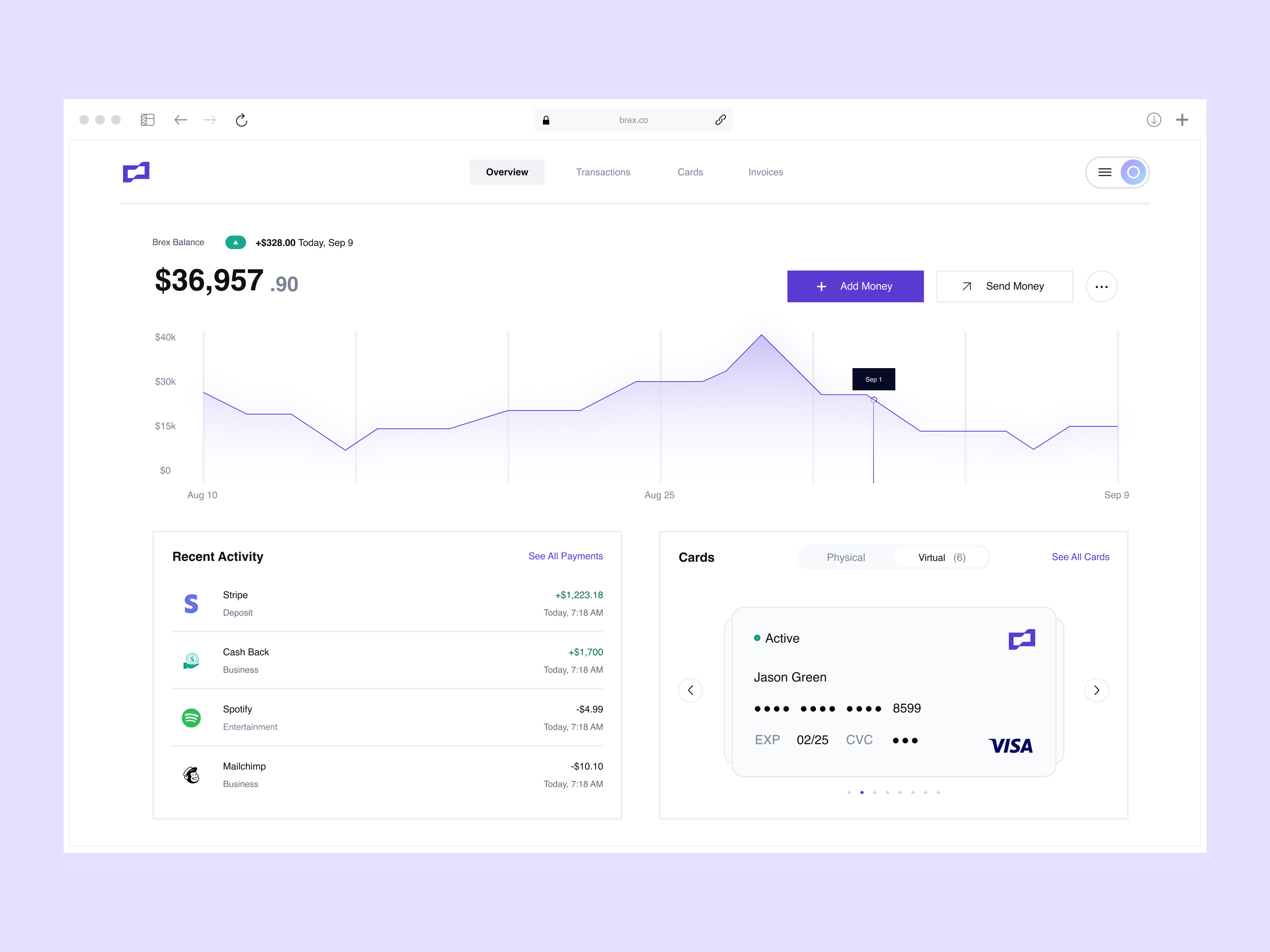 Revitalizing Business Insight: 🚀 Redesigned Dashboard for Brex by ...