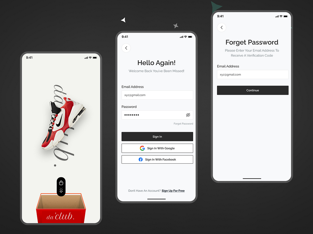 Login/Sign up screen by Vaghasiya on Dribbble