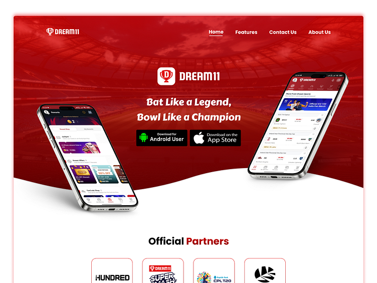 Re-designing of Dream 11 website UI by Vaishali Prajapati on Dribbble