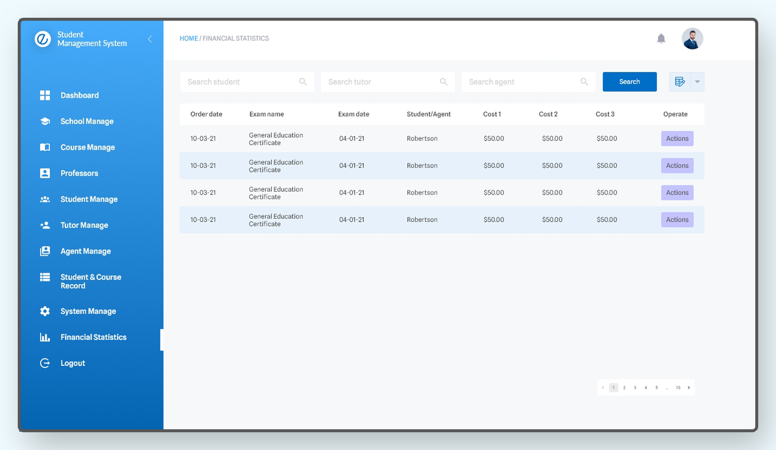 Student Management System Portal by Rafsan Azim on Dribbble