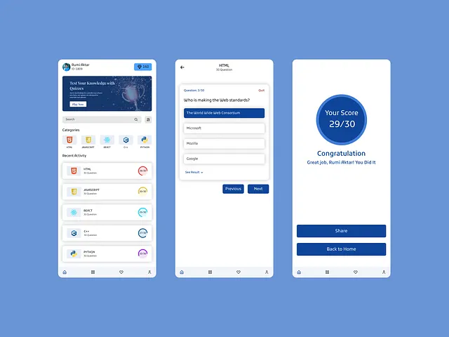 Quiz App UI designs, themes, templates and downloadable graphic ... Quiz App UI designs, themes, templates and downloadable graphic ...