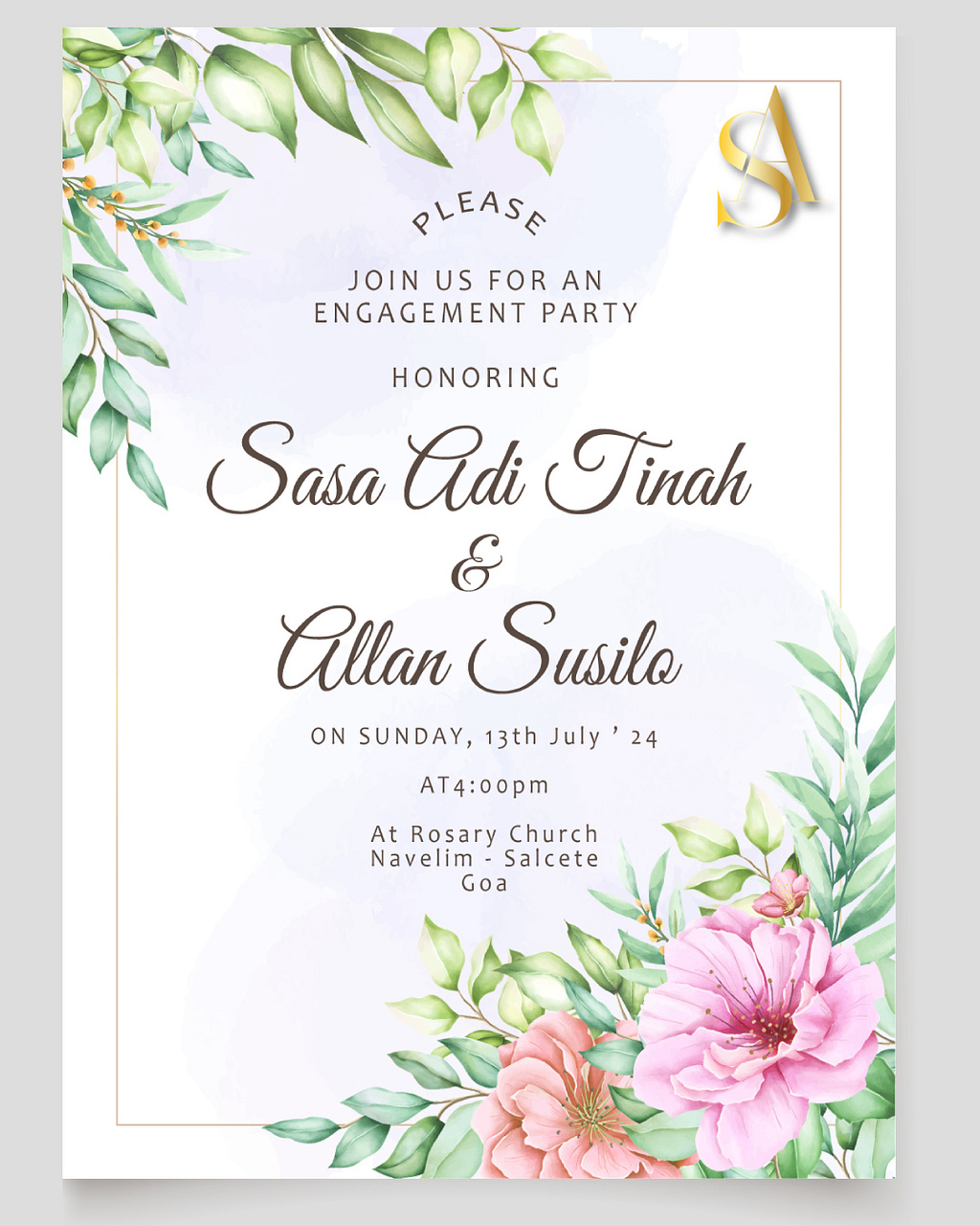 Digital Engagement Invitation by Pixel Design Studio Goa on Dribbble