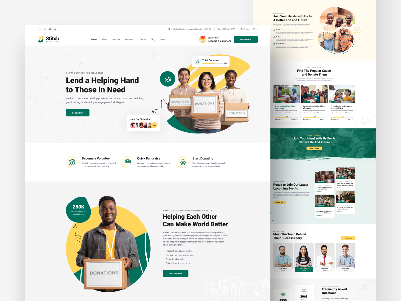 Non-Profit Charity Landing Page UI by RH | Web & Mobile App Design ...