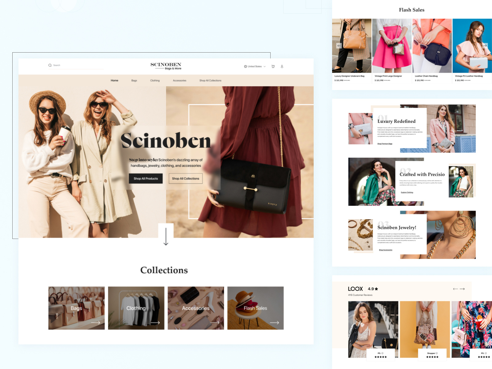 Woman's Bag & Clothes Website UI by Mukesh Kumawat on Dribbble