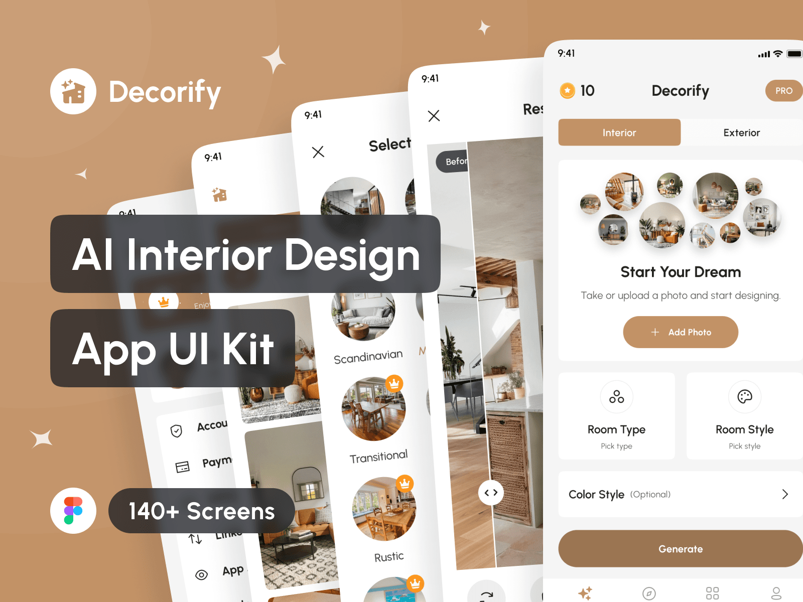 Decorify - AI Interior Design App UI Kit by Sobakhul Munir Siroj on Dribbble