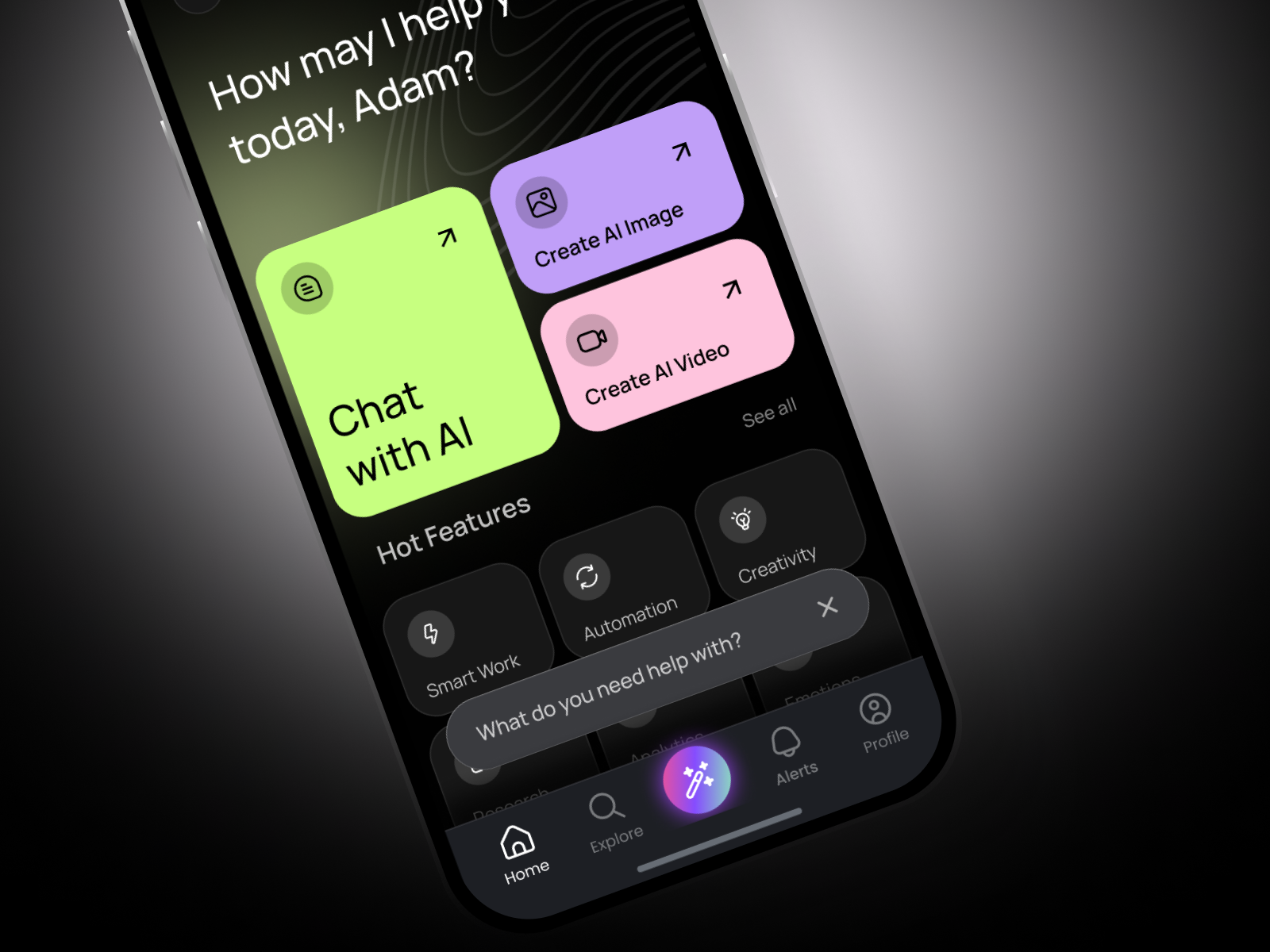 Ai app design mobile app by lazy kar for LazyInterface UI UX Team on ...