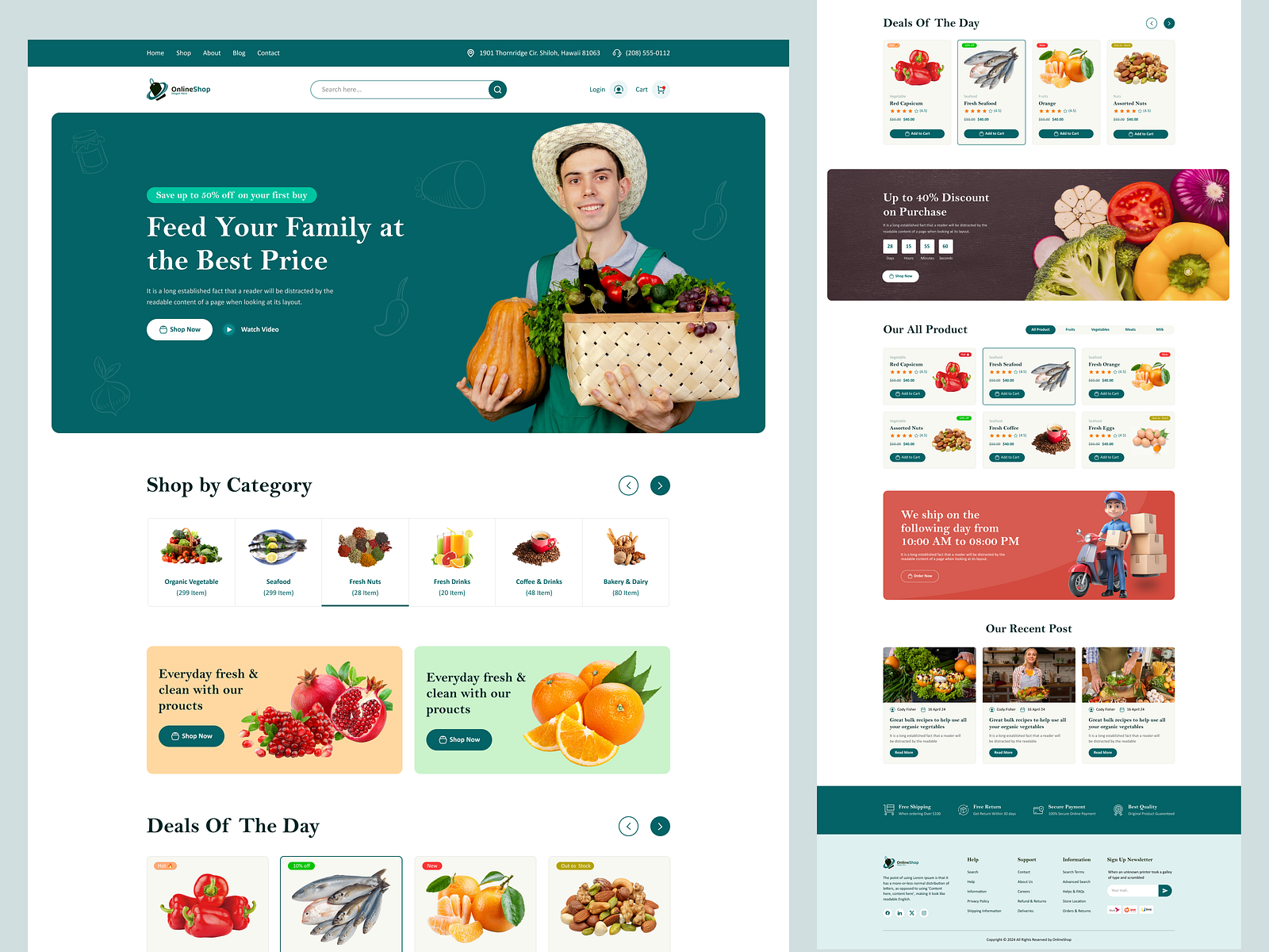 Creative Grocery Ecommerce Website Design by Edul Sarker on Dribbble