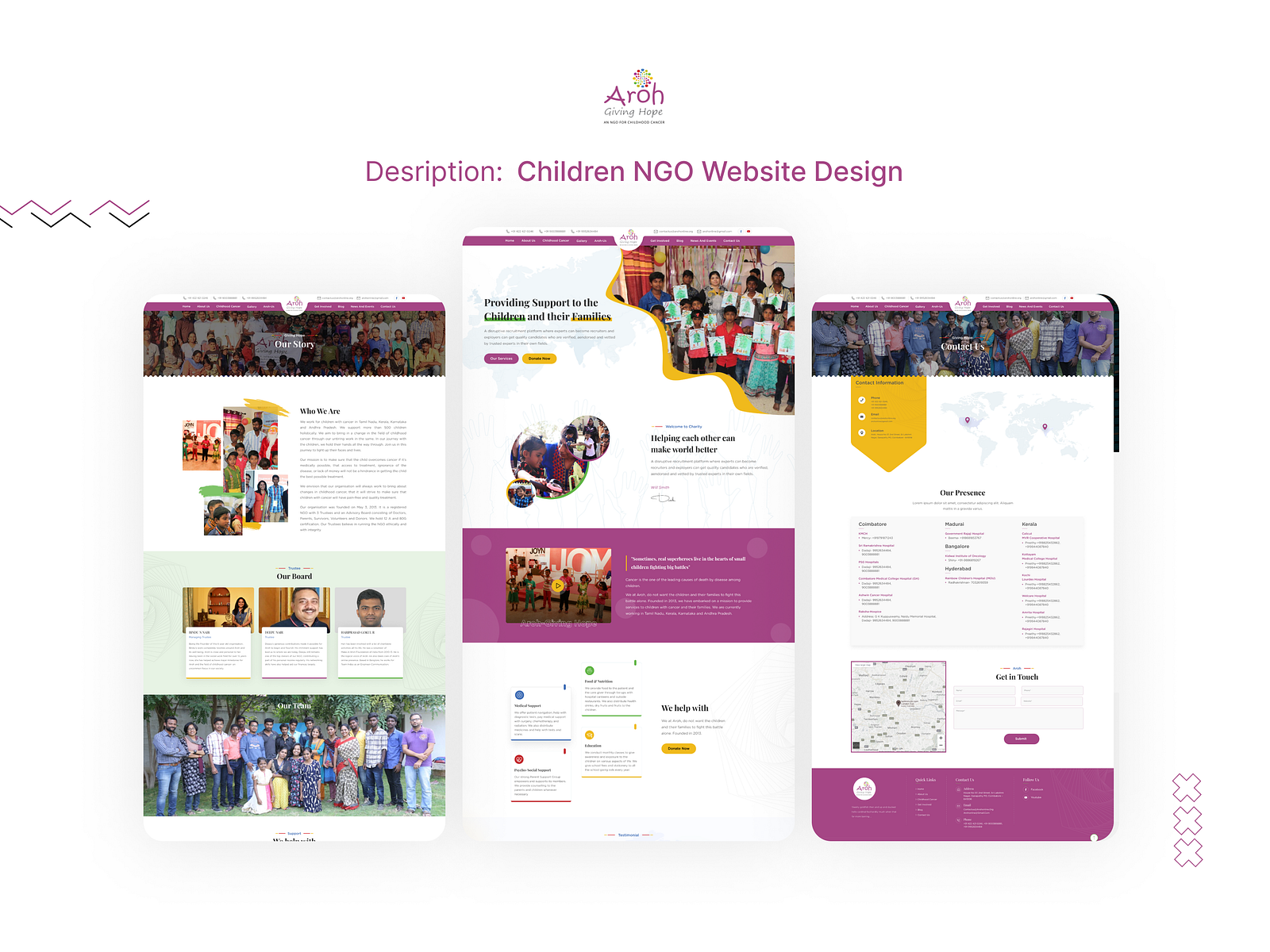 Children NGO Web Design by Divy Bhingradiya on Dribbble