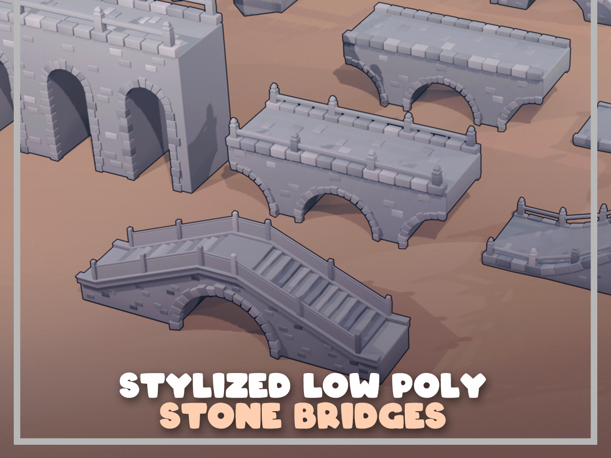 Stylized Low Poly Stone Bridges by Joao Paulo on Dribbble Stylized Low Poly Stone Bridges by Joao Paulo on Dribbble